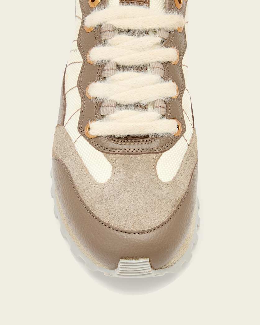 Nevis Suede Trainers WHITE/COW PRINT | ALLSAINTS